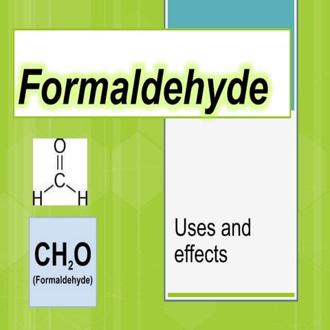 Formaldehyde | PPTX