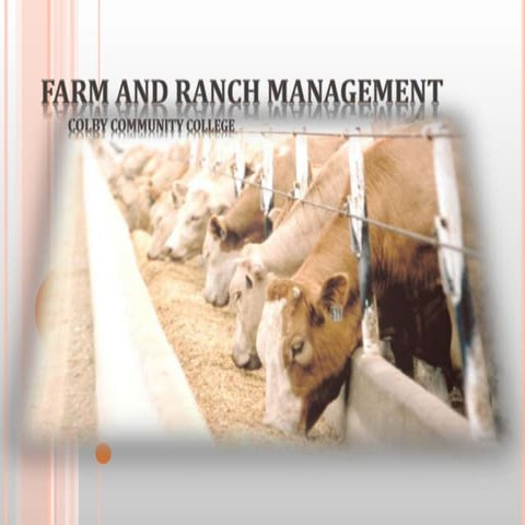 Farm and Ranch Management | PDF