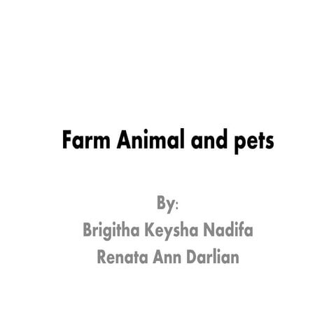Farm animal and pets vocabulary | PPTX
