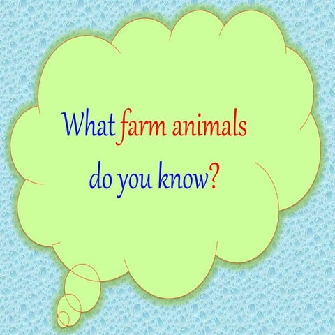 Farm animals | PPTX