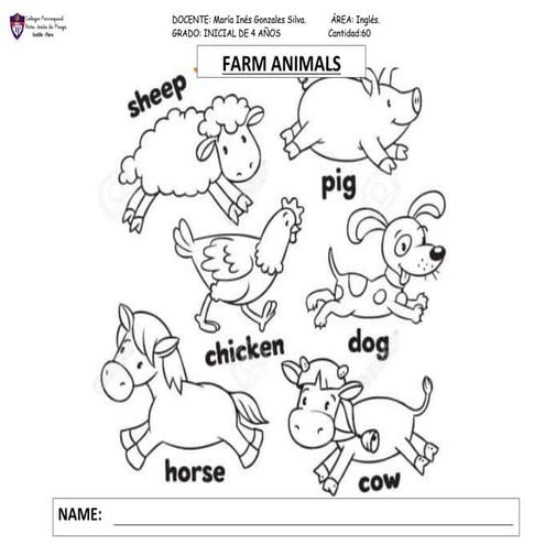 FARM ANIMALS-LOS ANIMALES DE LA GRANJA-INICIAL | DOCX