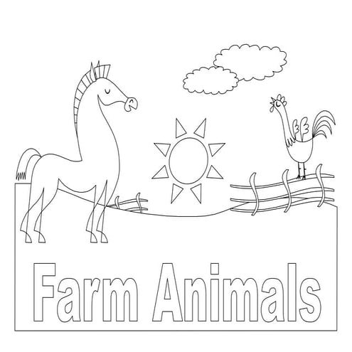Farm Animals Coloring Book | DOCX