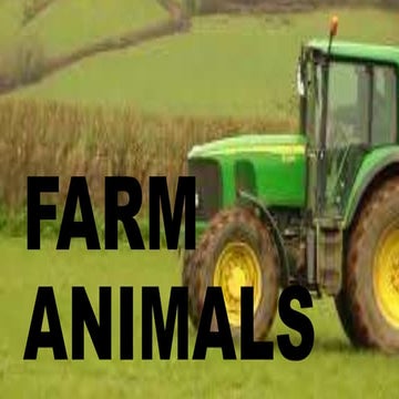 Farm animals presentation year 3 | PPTX