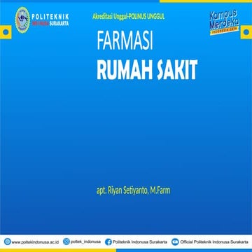 Farmasi Rumah Sakit Dalam Manajemen Farmasi Pptx