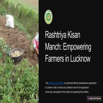 Rashtriya Kisan Manch presentations