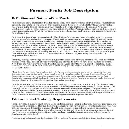 Farmer job | PDF
