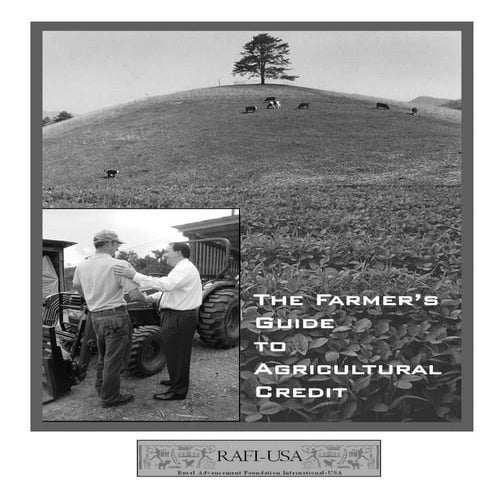 The Farmer's Guide to Agricultural Credit | PDF