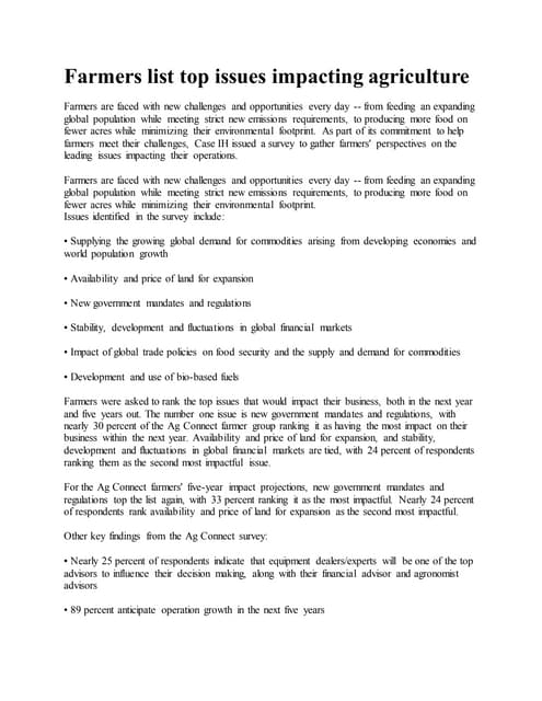 Agriculture R&I: a key contribution to the implementation of SDGs | PPT