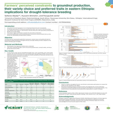 Farmers’ perceived constraints to groundnut production, their variety choice and preferred ...