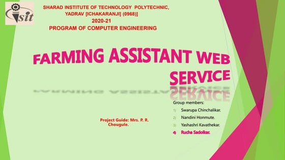 E farming management system project ppt | PPTX | Agriculture | Industries