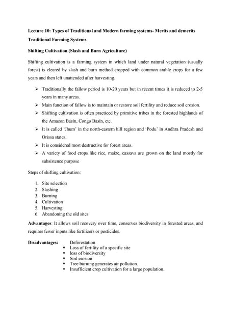 Types of Farming System | PPTX | Agriculture | Industries