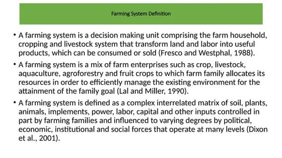 Types of Farming System | PPTX | Agriculture | Industries