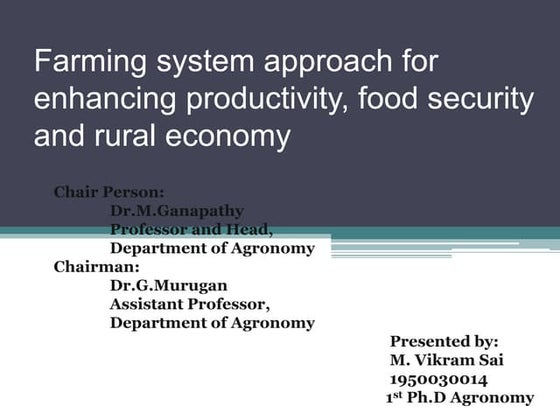 Integrated Farming System (IFS) | PPT