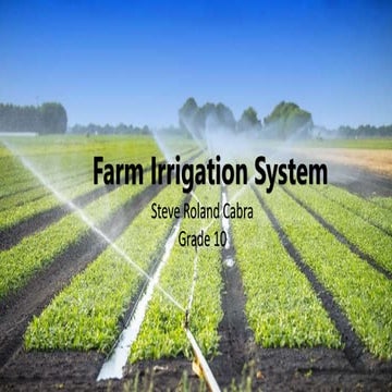 Farm Irrigation System | PPTX