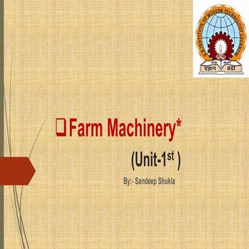 Farm machinery | PPTX