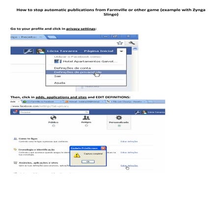 Farmville stop automatic publishing | PDF