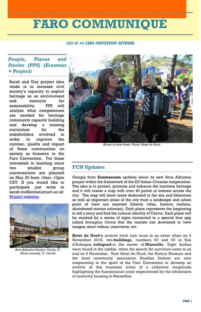 Faro communique #1 | PDF