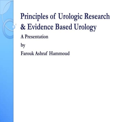 Evidence Based Urology | PPTX