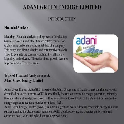 Adani green energy limited presentation. | PPTX