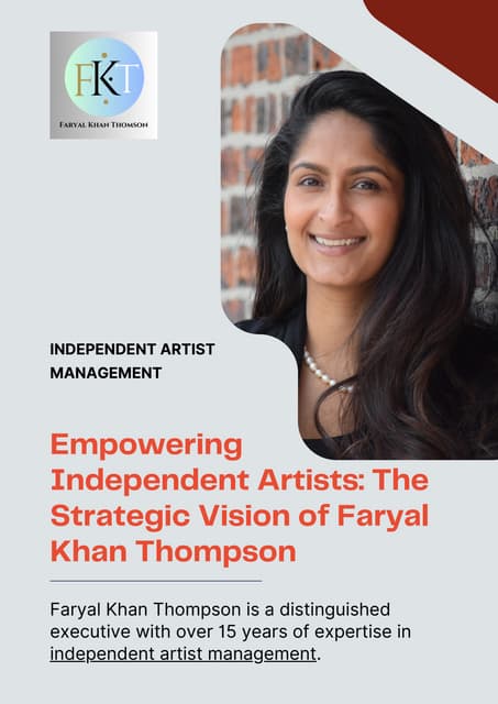 Independent Artist Management - Faryal khan | PPT