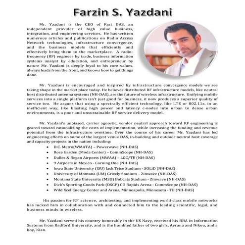 Farzin S. Yazdani - Biography | PDF