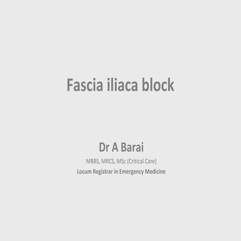 Fascia iliaca block | PPT