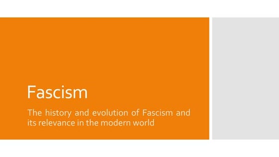 Fascism Vs Fascism | PPT