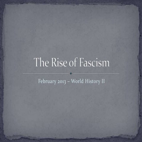 Fascism & Mussolini | PPTX