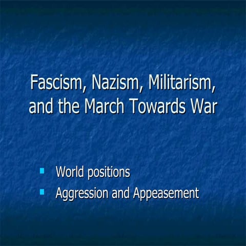 Fascism, Nazisim, and Instability | PPT