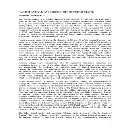 Fascism and its evolution through history | PDF