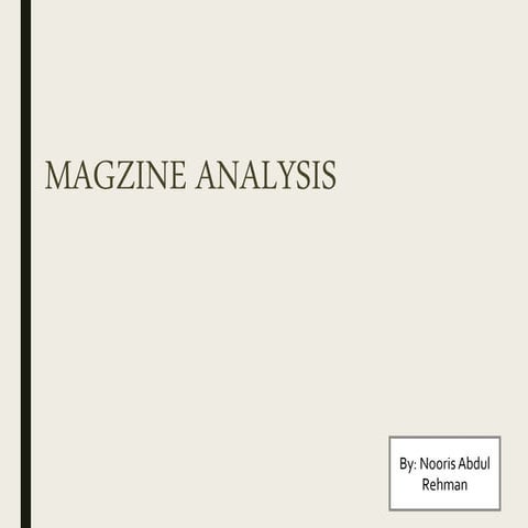 Magazine Analysis | PPTX