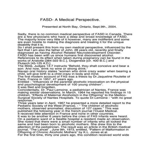 Fasd one medical perspective | PDF