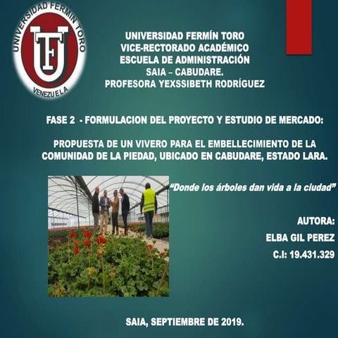 Fase 2 propuesta de un vivero para el embellecimiento de la comunidad ...