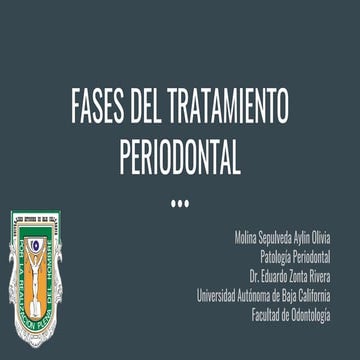 Fases del tratamiento periodontal | PDF
