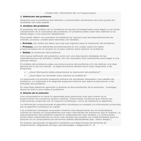 Fases de programacion | DOC