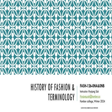 chapter 9 of fashion, history and terminology of fashion, arts and ...