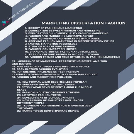 Fashion Marketing Dissertation Topics | PDF