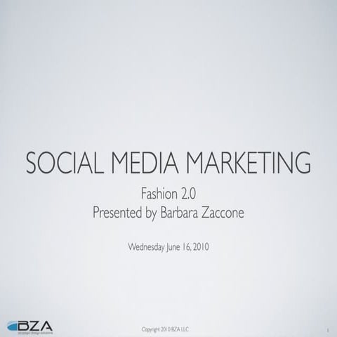 Social Media Marketing for the Fashion Industry | PDF