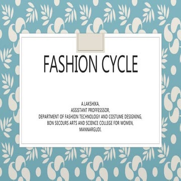Fashion cycle | PPT