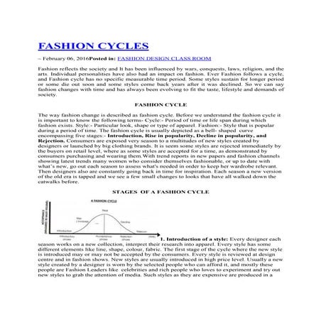 Fashion cycles | PDF