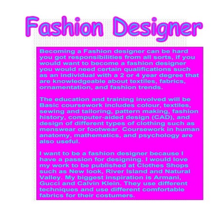 Fashion designer | PDF