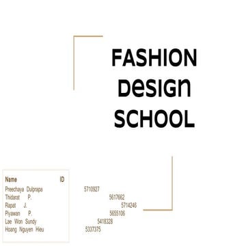 Fashion design school | PPTX