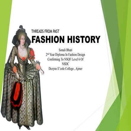Fashion history 2nd year fashion design diploma | PPT