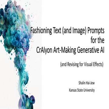 Fashioning Text (and Image) Prompts for the CrAIyon Art-Making ...
