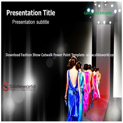 Fashion show catwalk powerpoint template | PPTX