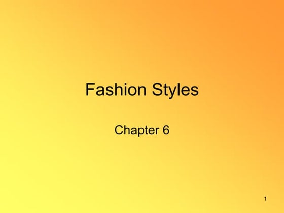 The components of fashion (1) | PPT
