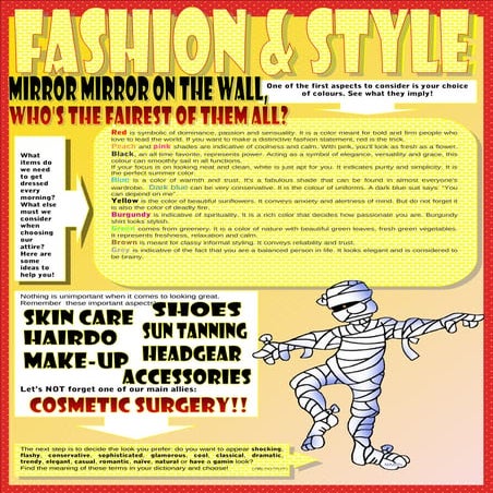 Fashion+style worksheet | DOC