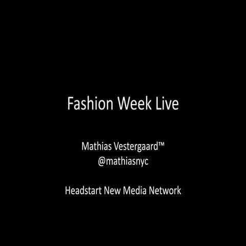 Fashion week live | PDF