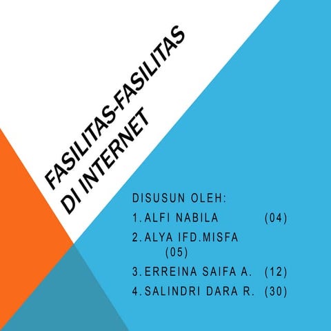 Fasilitas fasilitas di internet | PPTX