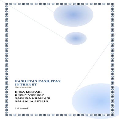 Fasilitas- Fasilitas Internet | PDF